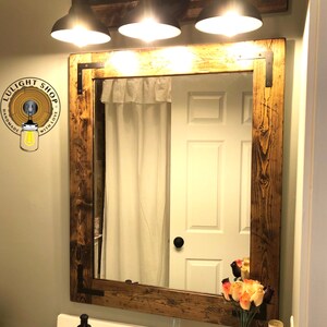 RUSTIC DISTRESSED Mirror, Farmhouse Mirror, Wood Mirror, Bathroom ...