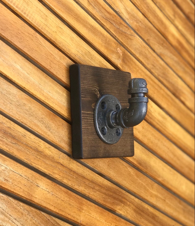 Handmade Industrial Rustic Hooks Wall Hookspipe Bathroom | Etsy