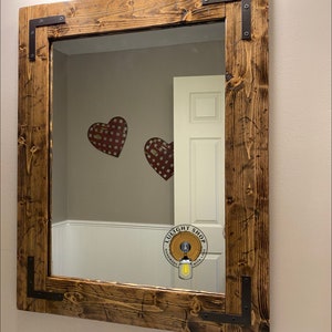 RUSTIC DISTRESSED Mirror, Wall Mirror, Bathroom Mirror, Wood Frame ...