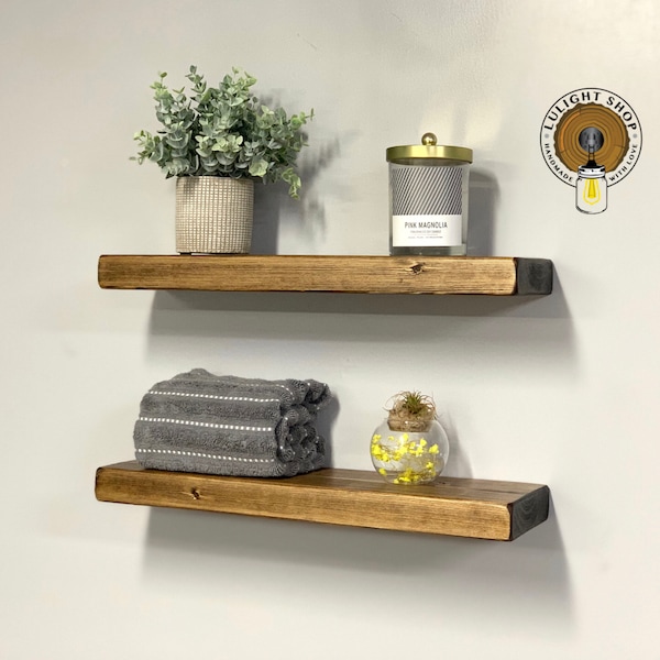 Walnut Floating Shelves - Etsy