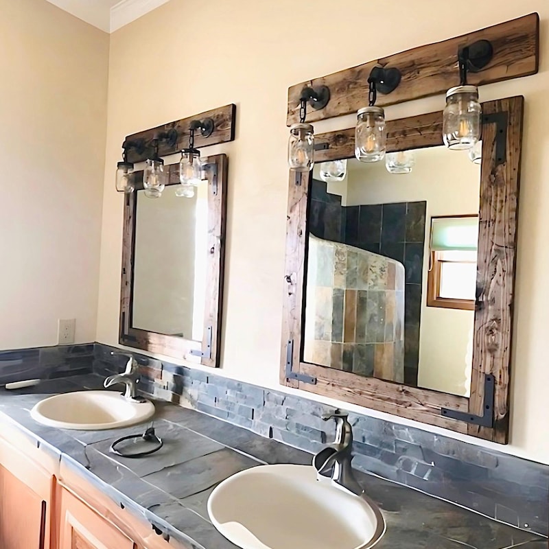 Rustic Bathroom Set - Etsy