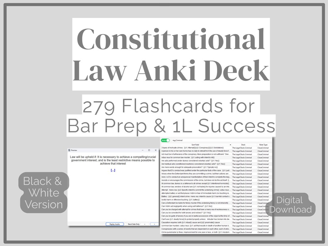 Constitutional Law Anki Flashcards (279 Notes) – Bar Exam and Law ...
