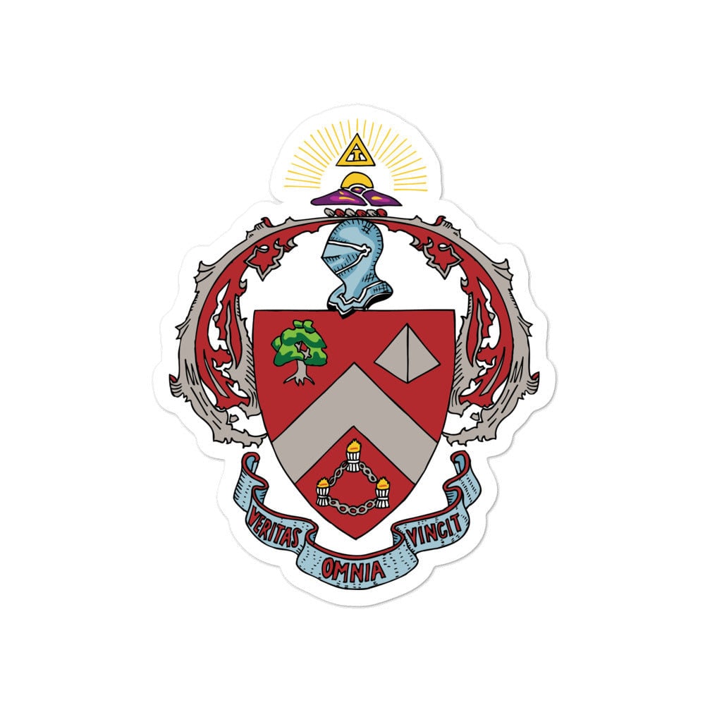 Triangle Fraternity Coat of Arms Sticker - Etsy