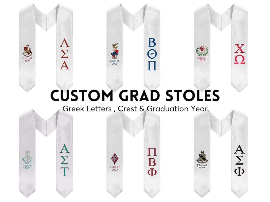 Custom Greek Stole | Fraternity & Sorority Stole | Design Your Own ...
