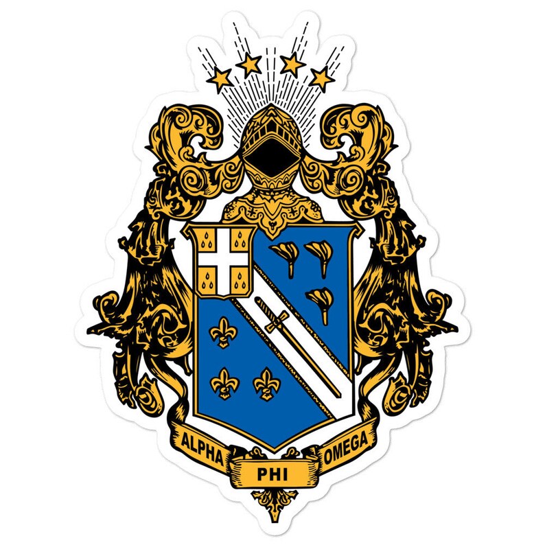 Alpha Phi Omega Crest Sticker - Etsy