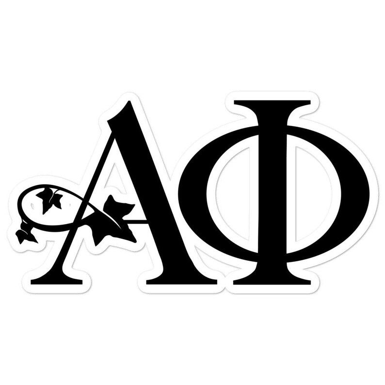 Alpha Phi Sorority Letters Sticker - Black - Etsy
