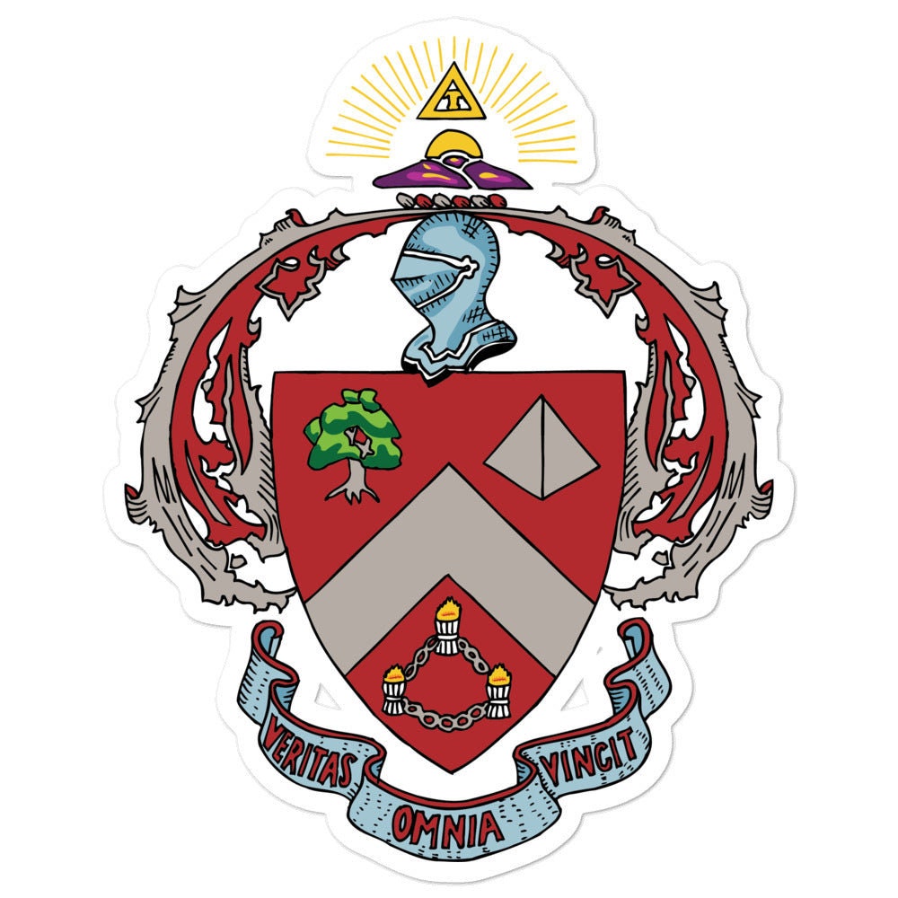 Triangle Fraternity Coat of Arms Sticker - Etsy
