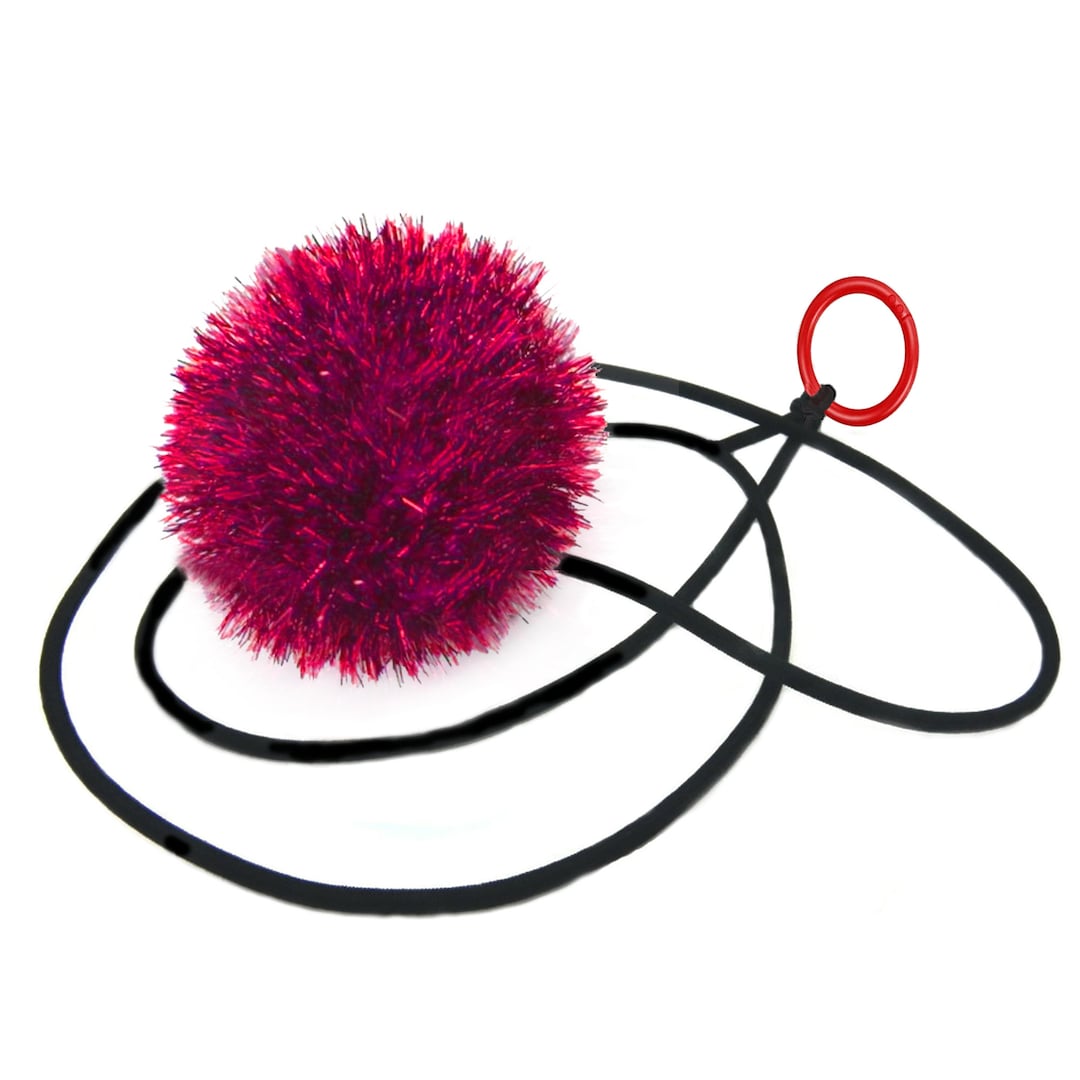 Bouncing Tinsel Pom Toy Ball, Jumping Cat Toy - Etsy