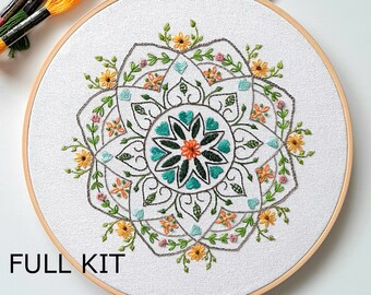 Embroidery Kit Mandala | Etsy