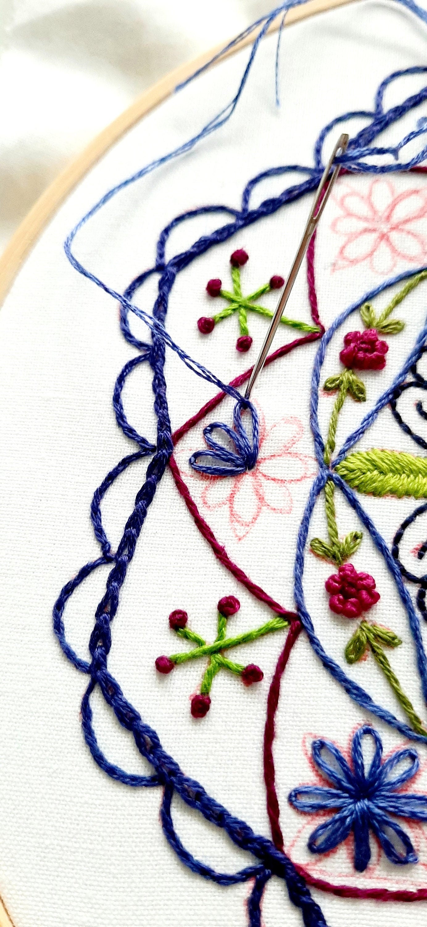 Kaleidoscope Embroidery Pattern - PDF Download - DIY Embroidery - Hoop ...