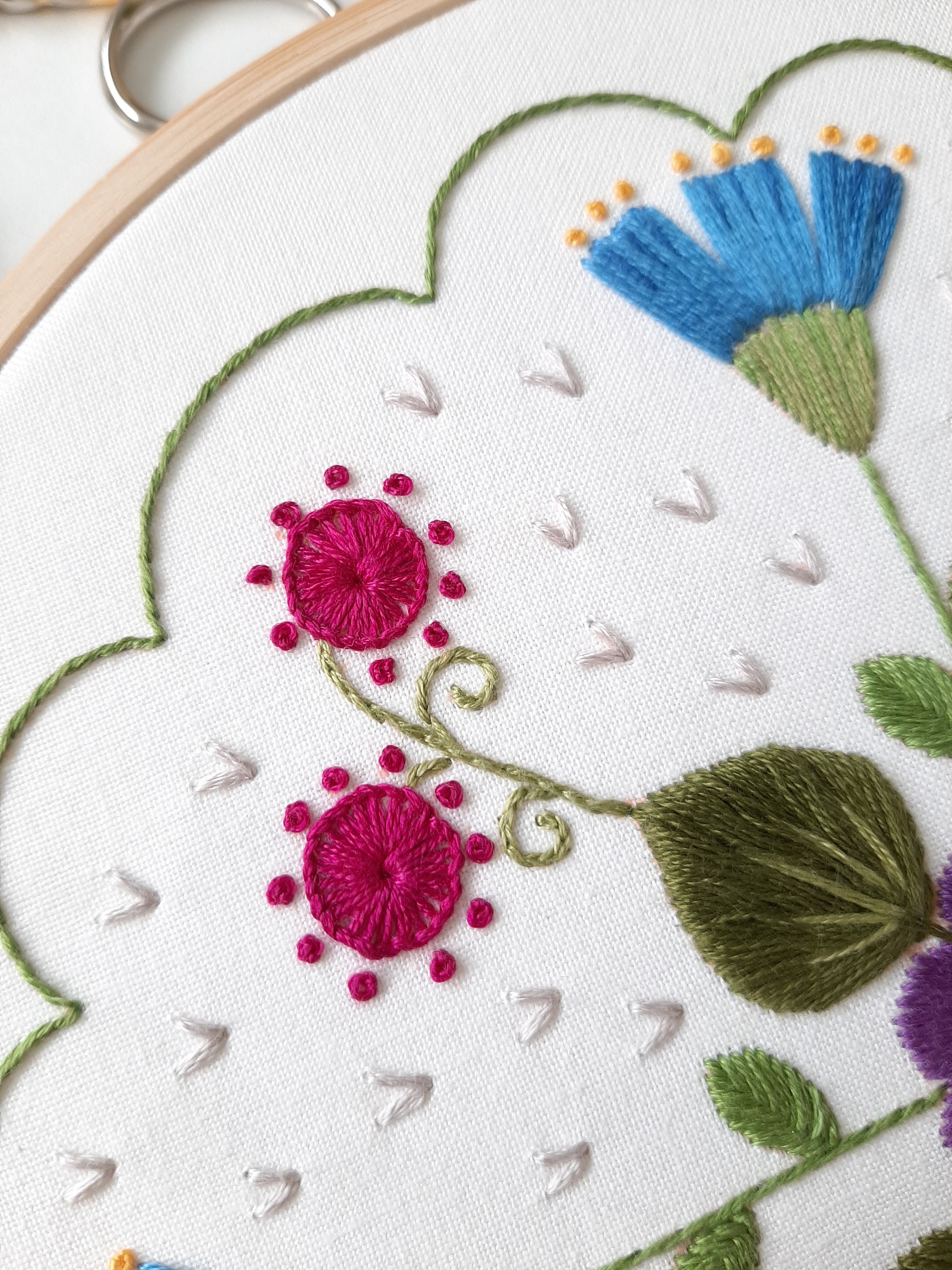 Joyful Garden Embroidery Pattern - PDF Download - Hand Embroidery - DIY ...