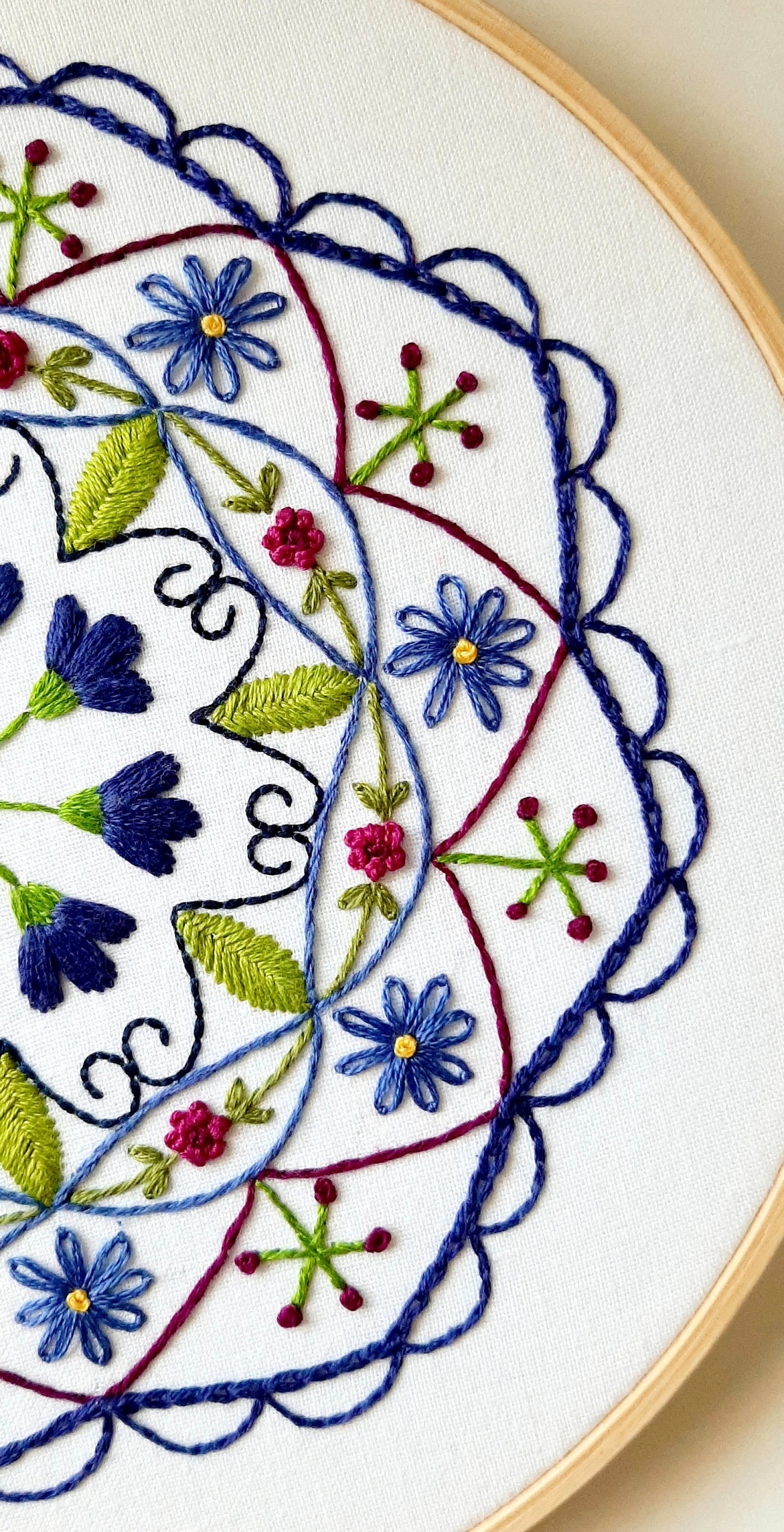Kaleidoscope Embroidery Pattern PDF Download DIY - Etsy