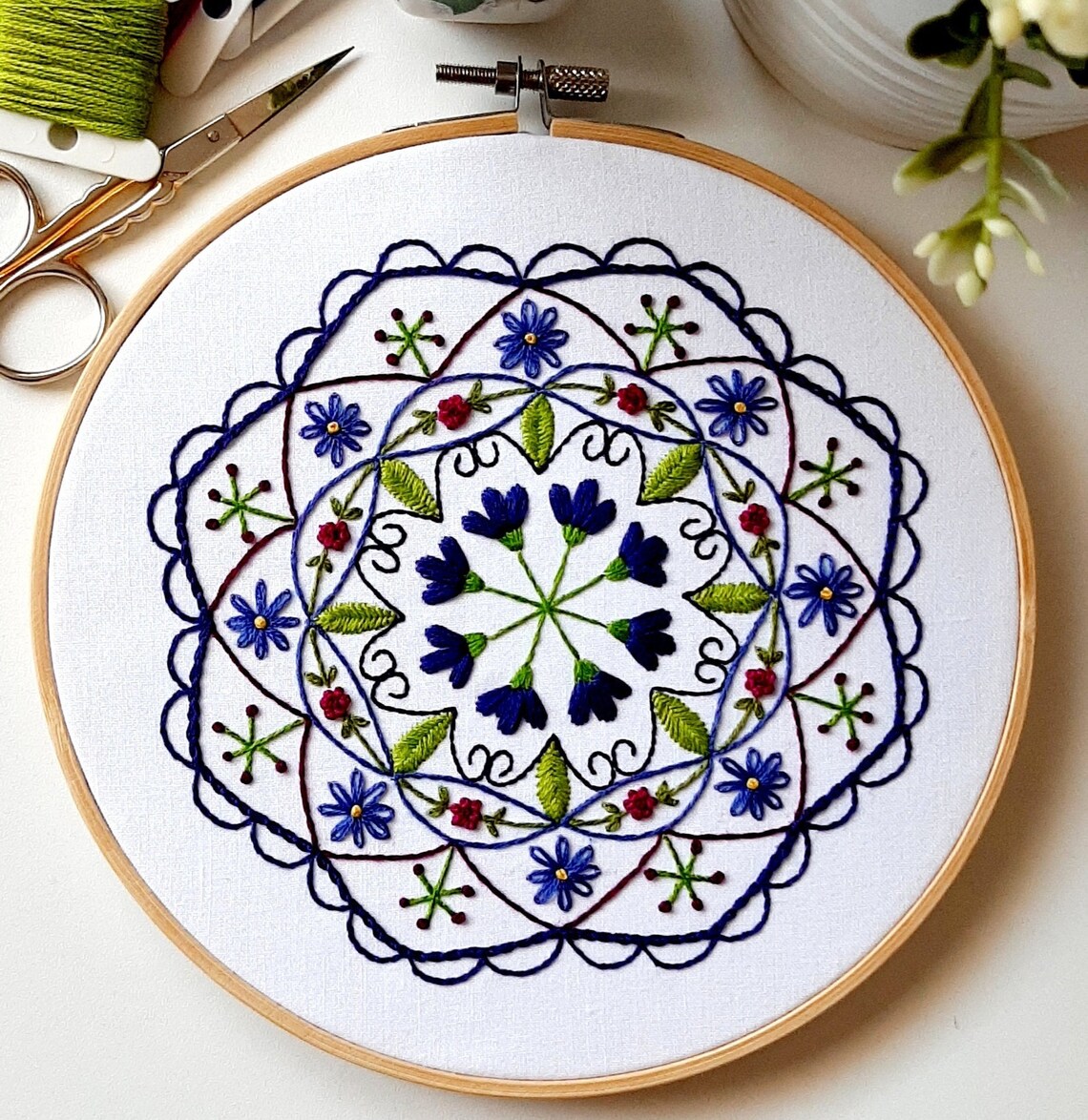 Kaleidoscope Embroidery Pattern PDF Download DIY - Etsy