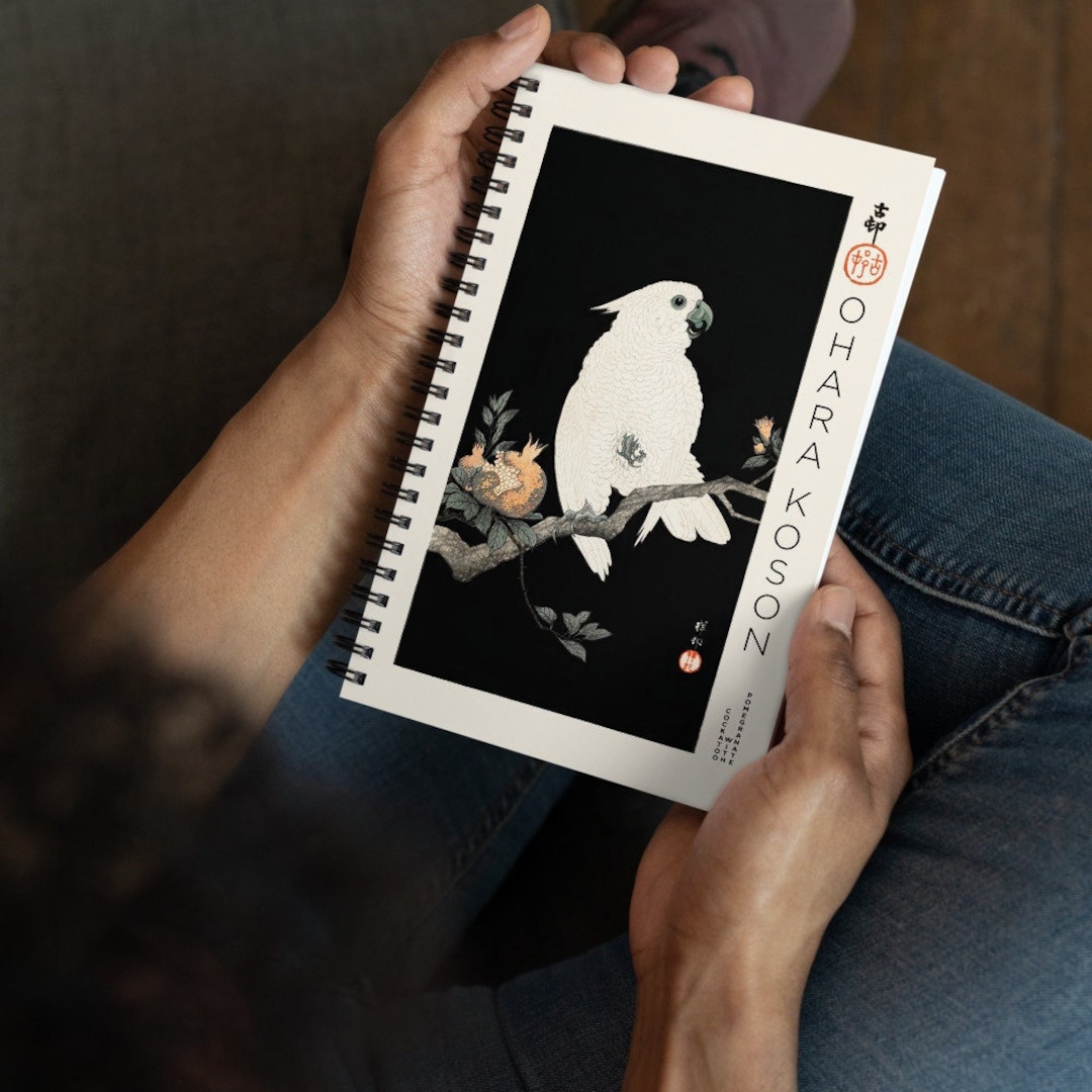 Japanese Art Spiral Notebook Ohara Koson A5 Dotted Paper - Etsy