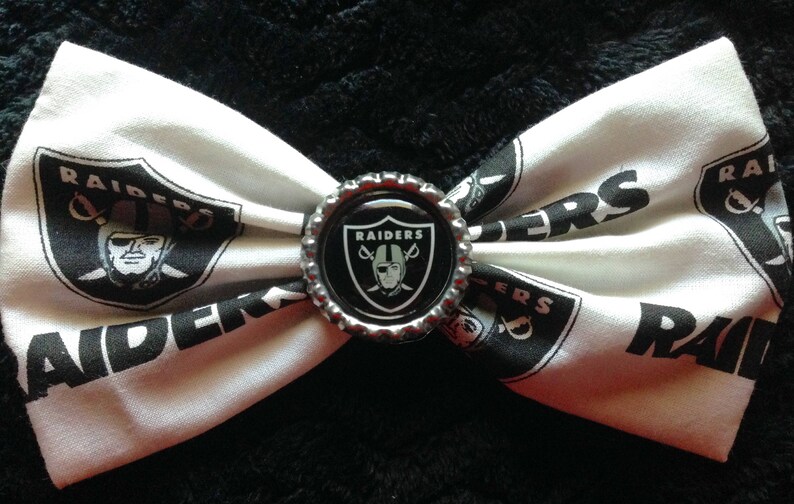 NFL Oakland Raiders Football Sports Fabric Hair Bow Clip - Etsy