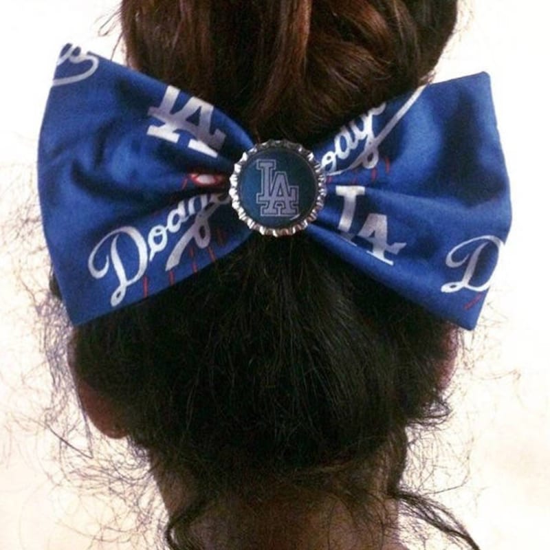 La Dodgers Hair Bow - Etsy