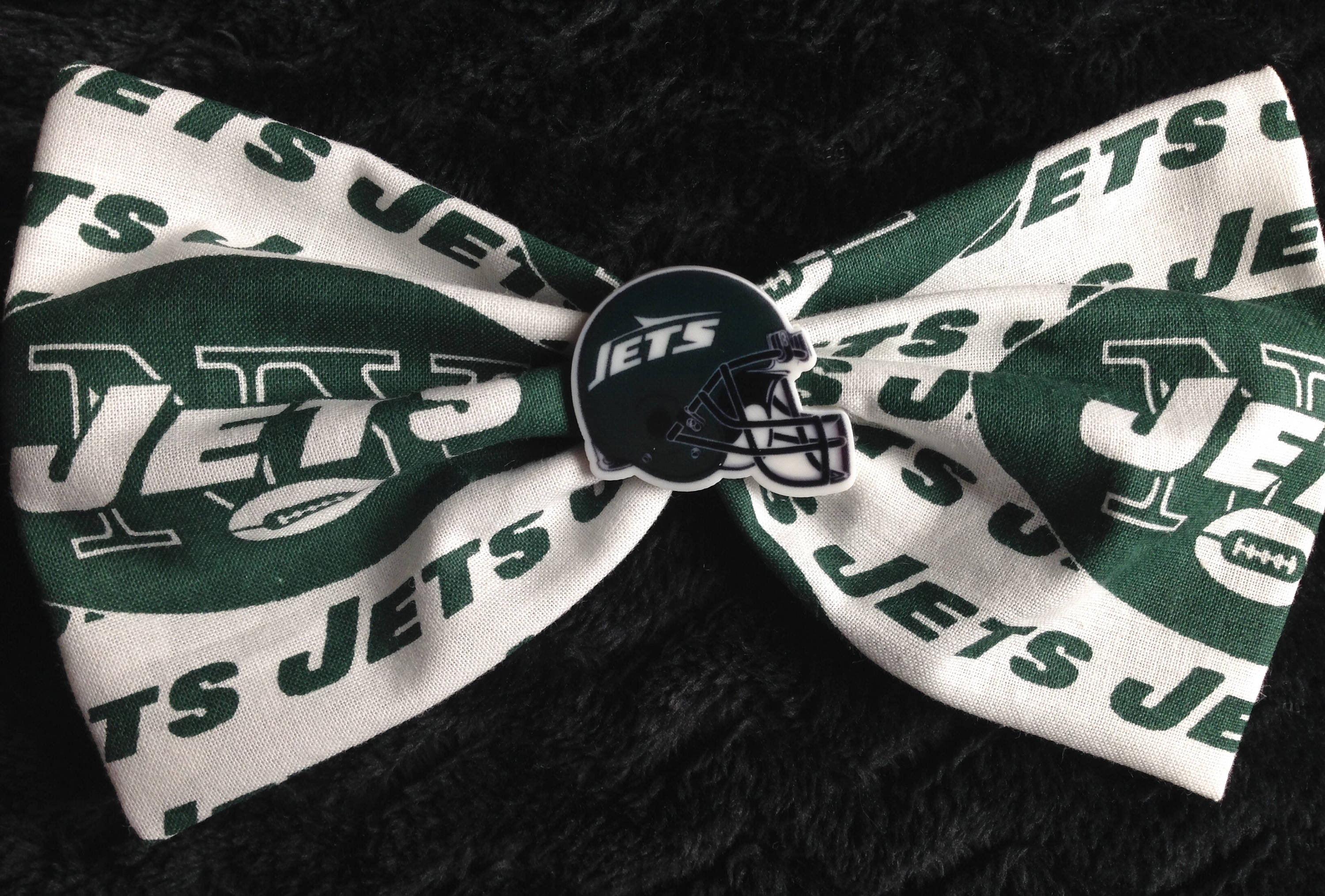 NFL New York Jets Football Sports Fabric Hair Bow Clip - Etsy