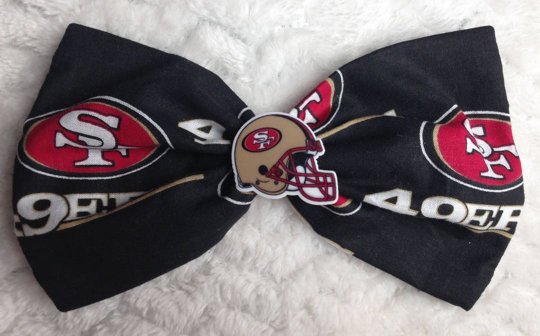 NFL San Francisco 49ers Football Sports Fabric Hair Bow Clip - Etsy