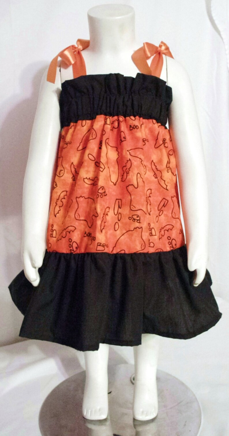 Girls Witch Orange/black Halloween Costume Sizes 12/18M 24M/2T - Etsy