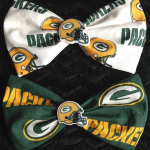 NFL Green Bay Packers Football Sports Fabric Hair Bow Clip - Etsy