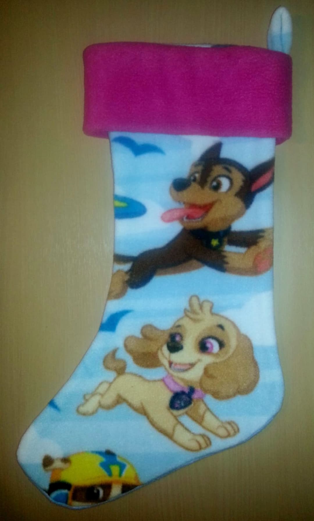 Paw Patrol Chase Sky Christmas Holiday Stocking Facing Left - Etsy