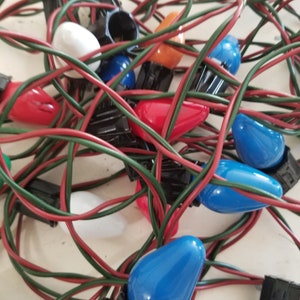 Vintage Multi-colored Christmas Light Strand Bakelite vintage Christmas ...