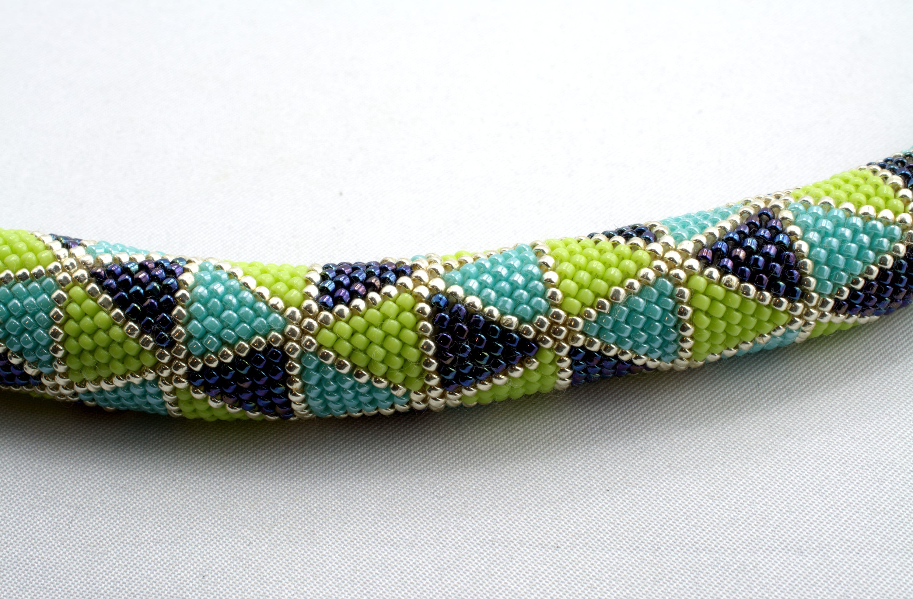 Crochet Rope Beadwork Beadwork Necklace Seed Bead Necklace - Etsy