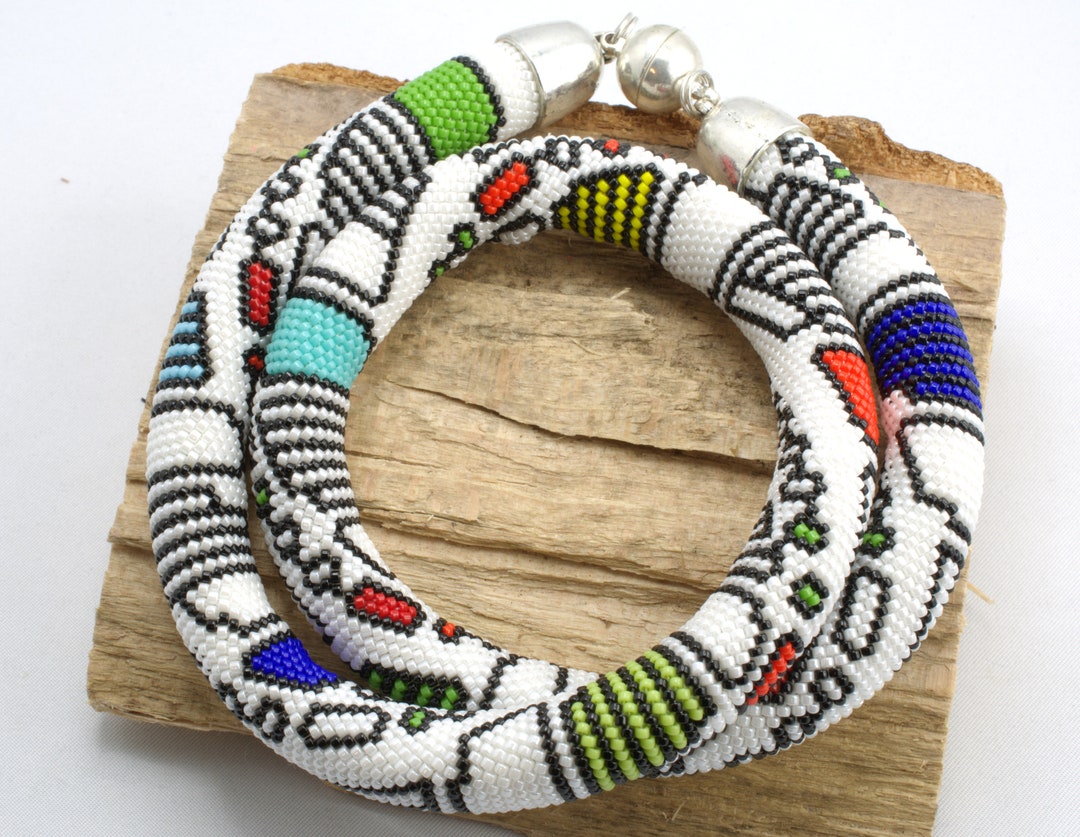 Crochet Rope, Beadwork, Beadwork Necklace, Seed Bead Necklace, Jewerly ...