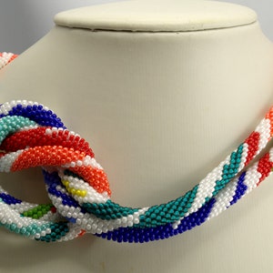 Necklace Beadwork Lariatextra Long Beaded Crochet Ropeseed - Etsy