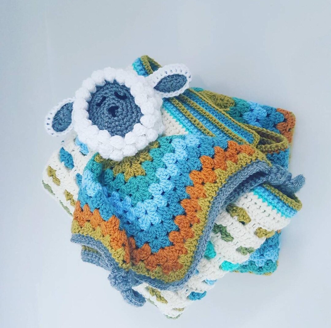 Sheep Snuggly // Crochet Comforter // Sleep Lovey // Rag Doll // New ...