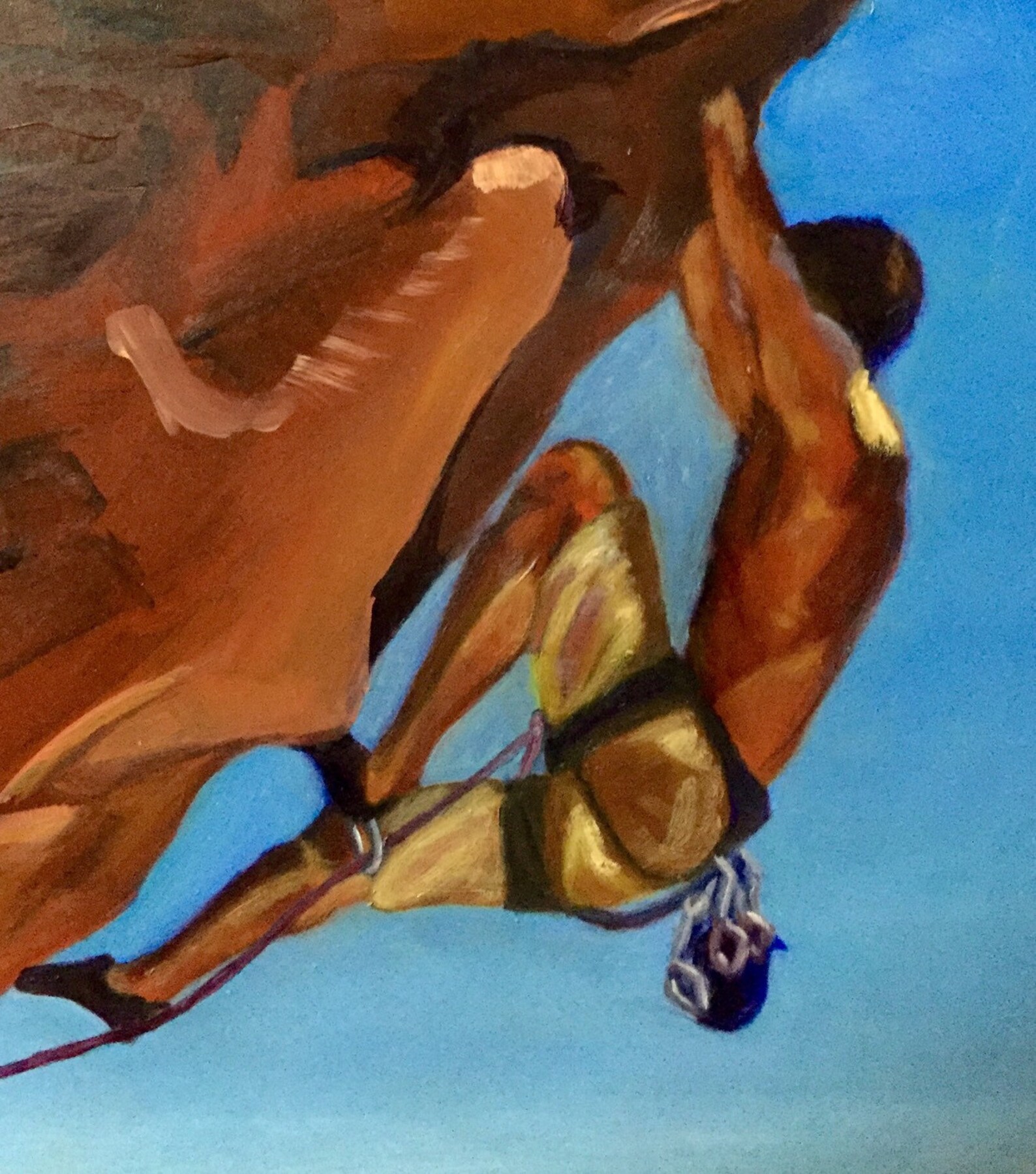 Red Rocks Ascent, Fine Art Print, Wall Art, Rock Climbing Art, Red ...