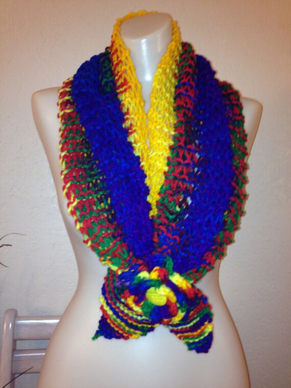 Items similar to Multi color shoulder warp (doubles as infinity scarf ...