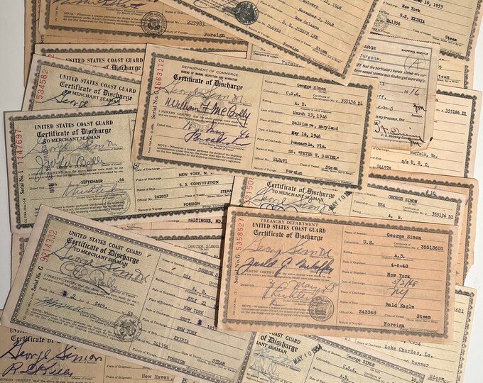 Mystery Pack - 5 Vintage Military FORMS | 1940s, 1950s | Little Pieces ...