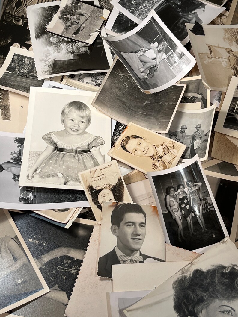 Mystery Pack 10 PHOTOS Vintage SNAPSHOTS 1920s-60s Sepia, Black & White ...