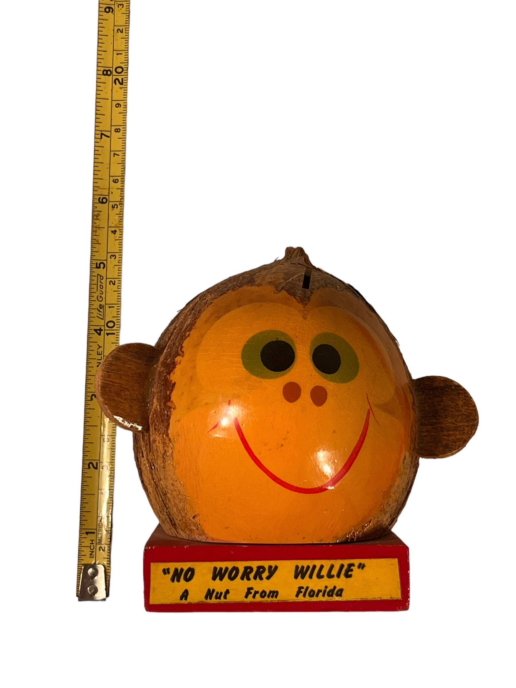 Vintage Coconut Monkey Bank no Worry Willie A Nut From Florida Mid ...