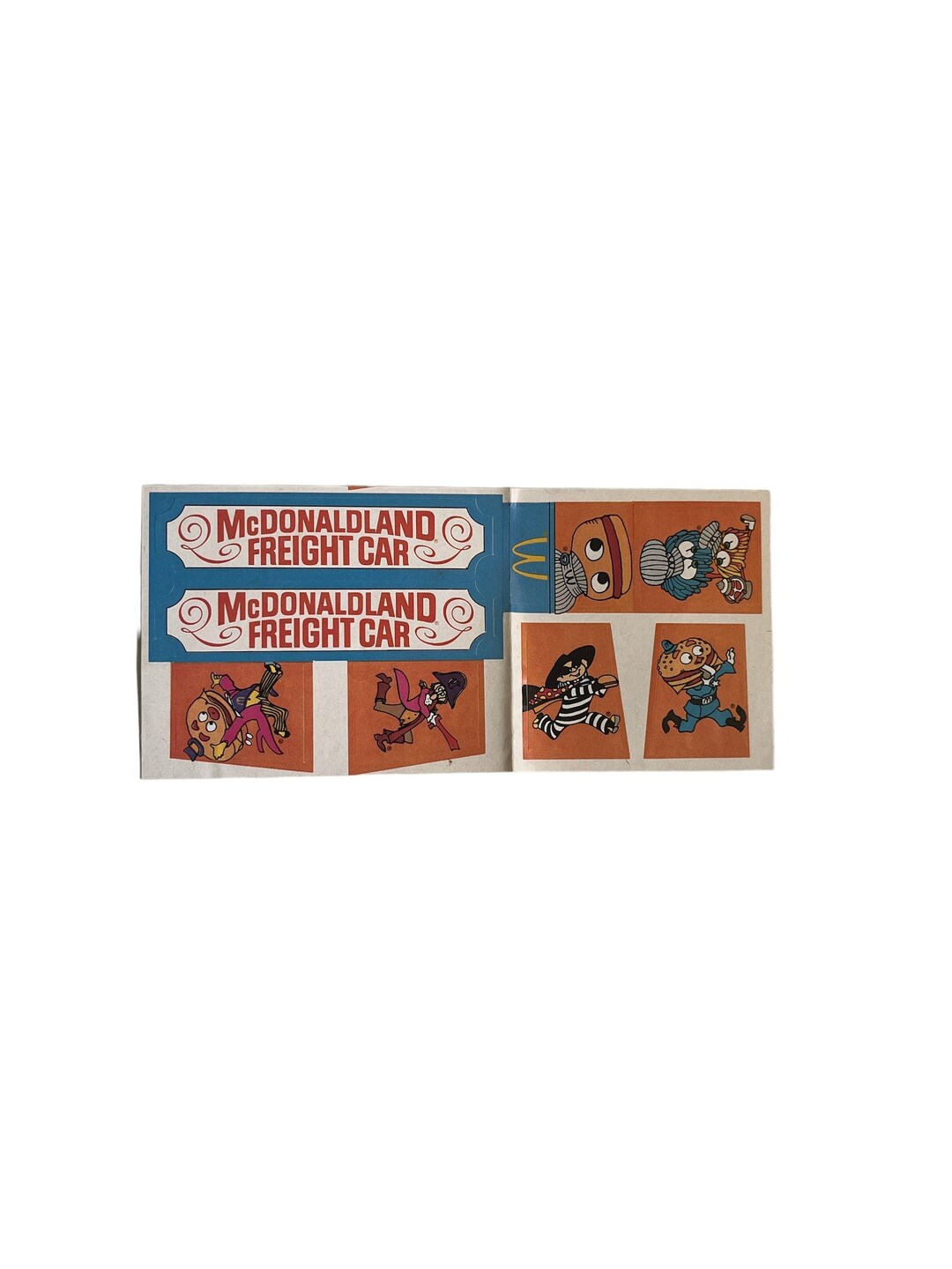 Vintage 1982 Mcdonalds STICKER SHEET | Mcdonaldland Freight Car | Fast ...