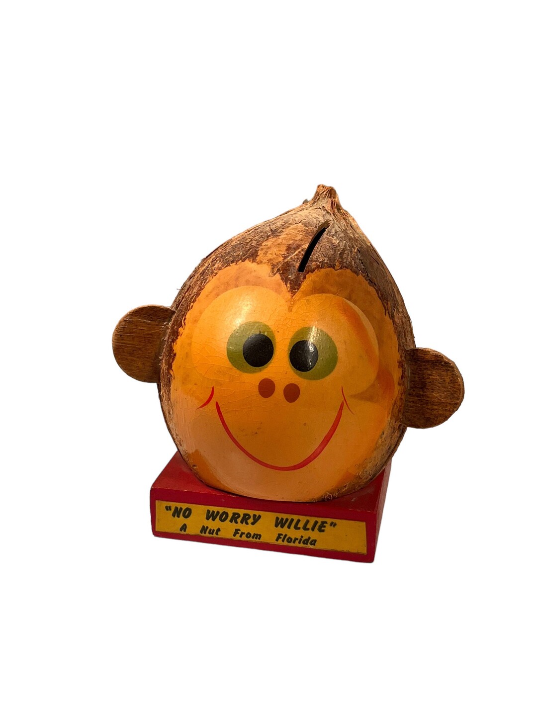 Vintage Coconut Monkey Bank | "no Worry Willie" | A Nut From Florida ...