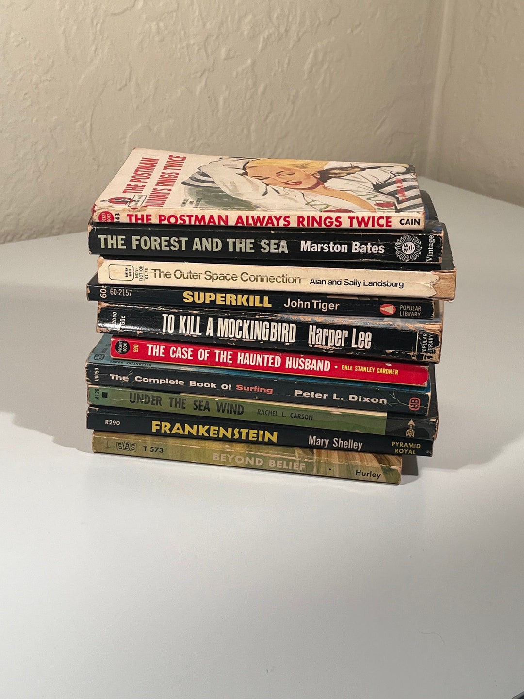 Vintage Paperbacks Lot of 10 Books Instant Library Mid Century Titles ...