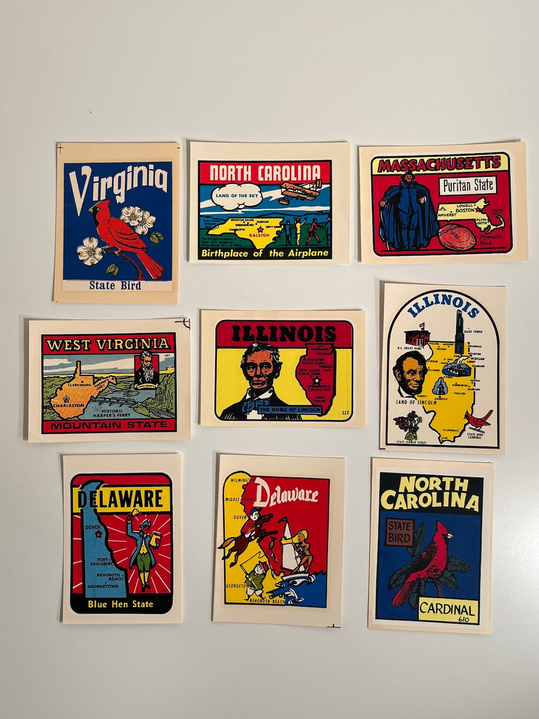 Vintage USA States DECALS | U PICK | Car Windows & More! | Crafting ...