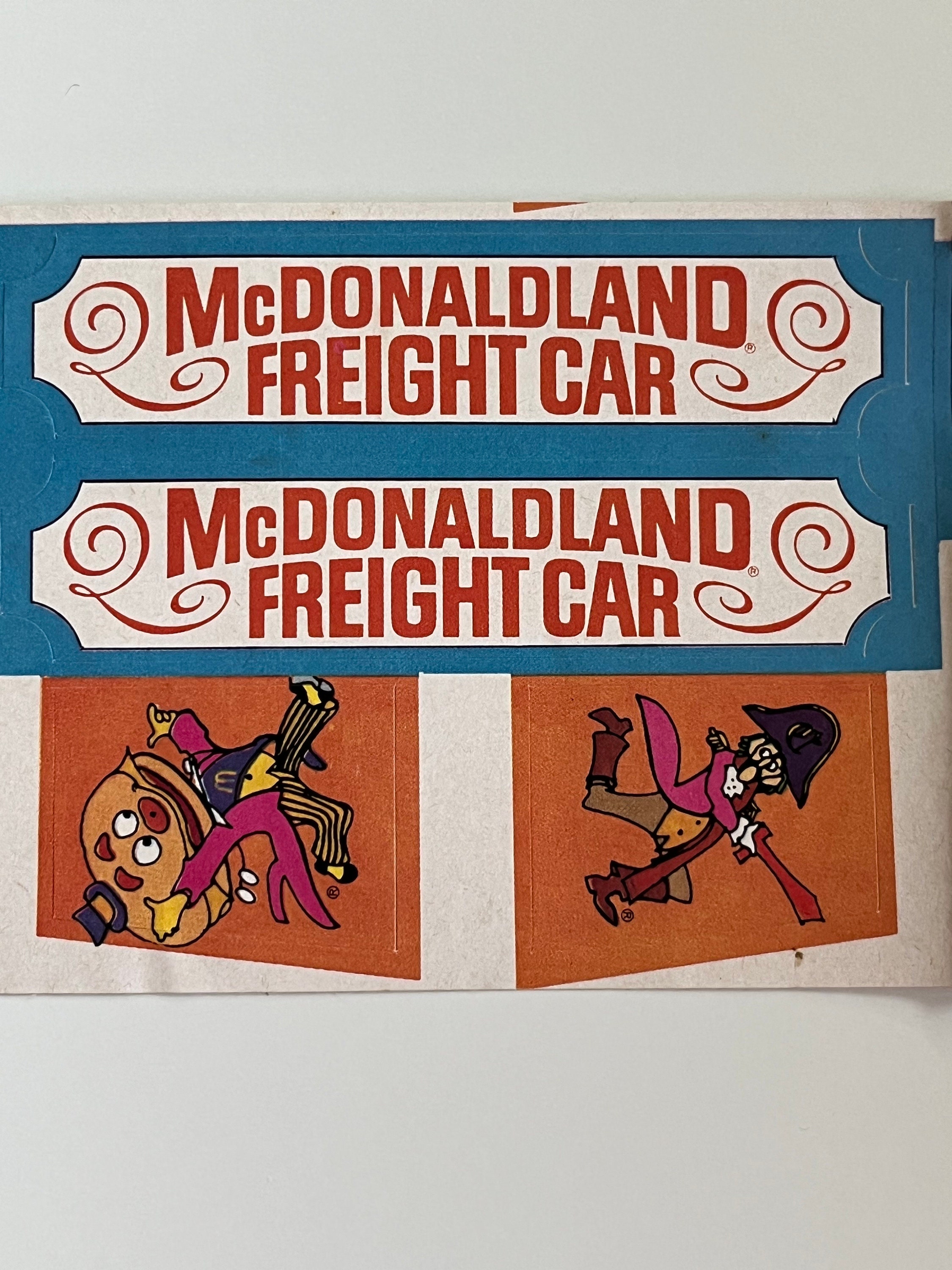 Vintage 1982 Mcdonalds STICKER SHEET Mcdonaldland Freight - Etsy