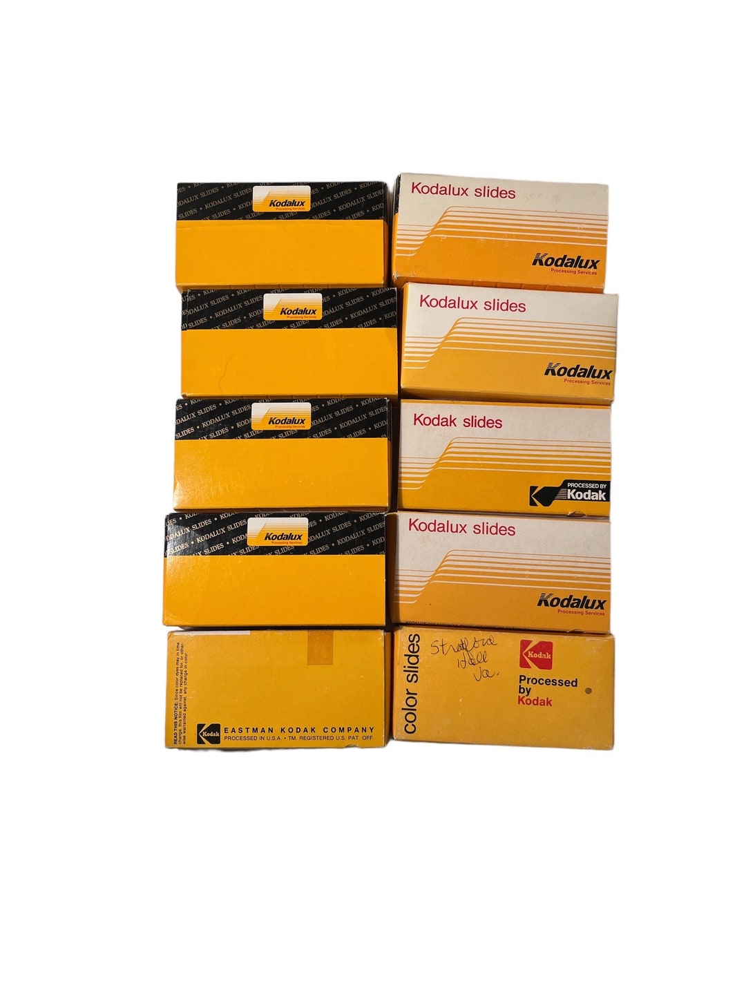 Vintage Kodak BOX LOT 10 Empty Slide Boxes Classic Yellow Gold, Red ...
