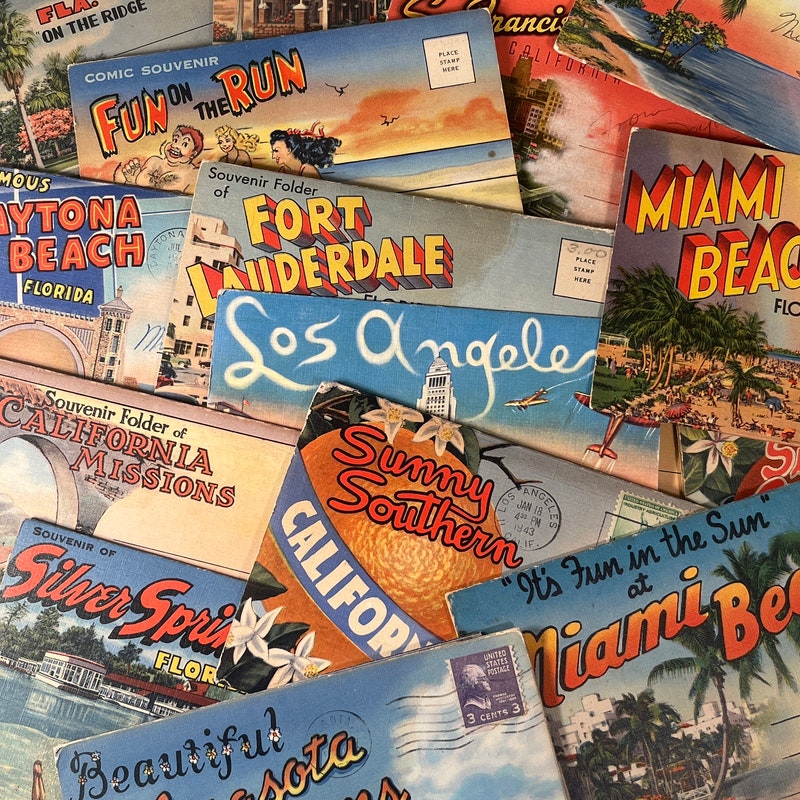 Postcard Folder - Etsy