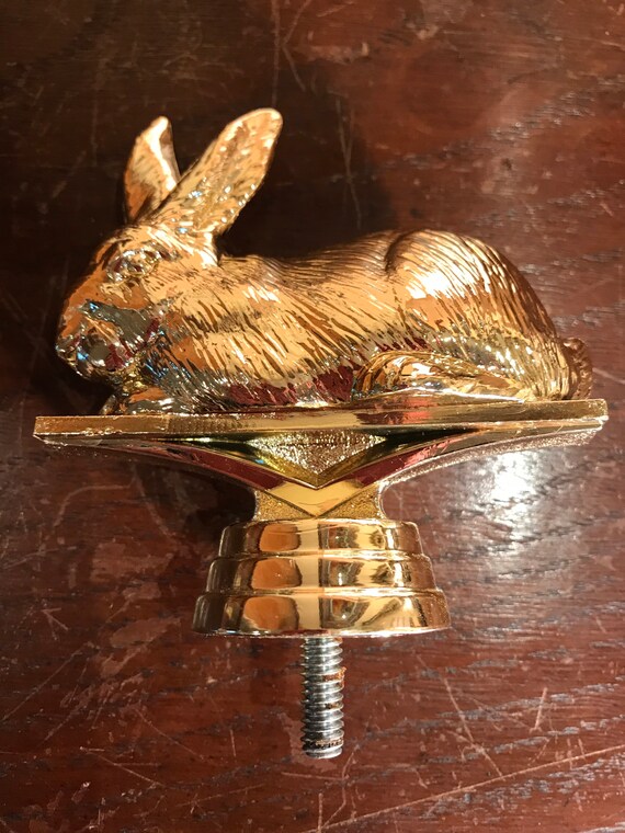 Vintage Bunny Rabbit Trophy Topper Shiny Gold Plastic & | Etsy
