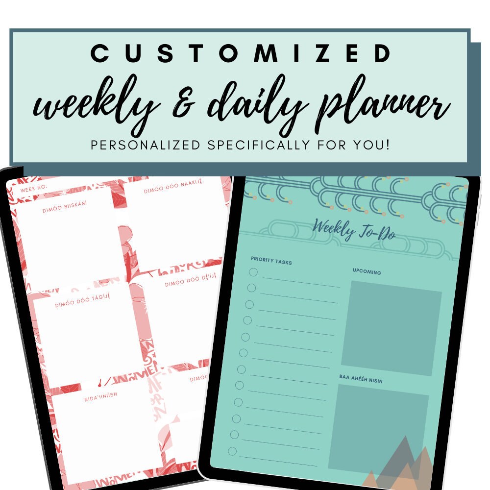 CUSTOM Personalized Weekly and Daily Digital Planner - Etsy UK