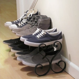 Wrought Iron Shoe Rack, Metal Shoe Rack, Shoe Storage, Porch, Hallway ...
