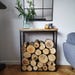 Metal Log Holder, Wood Store, Log Storage, Fireside, Living Room Decor ...