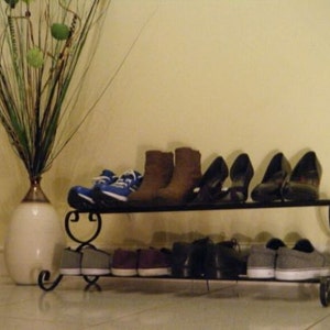 Wrought Iron Shoe Rack 90cm Version Metal Shoe Rack, Shoe Storage ...