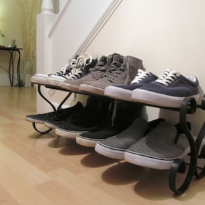 Wrought Iron Shoe Rack, Metal Shoe Rack, Shoe Storage, Porch, Hallway ...