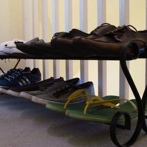 Wrought Iron Shoe Rack Extra Large Version, Metal Shoe Rack, Shoe ...
