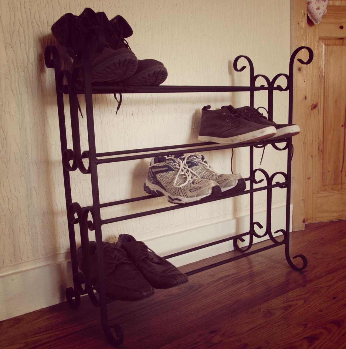 Metal Shoe Rack handmade - Etsy UK